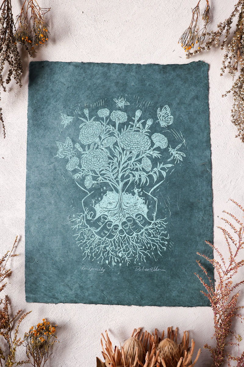 Reciprocity - Handmade lino print – Dalee Ella Prints