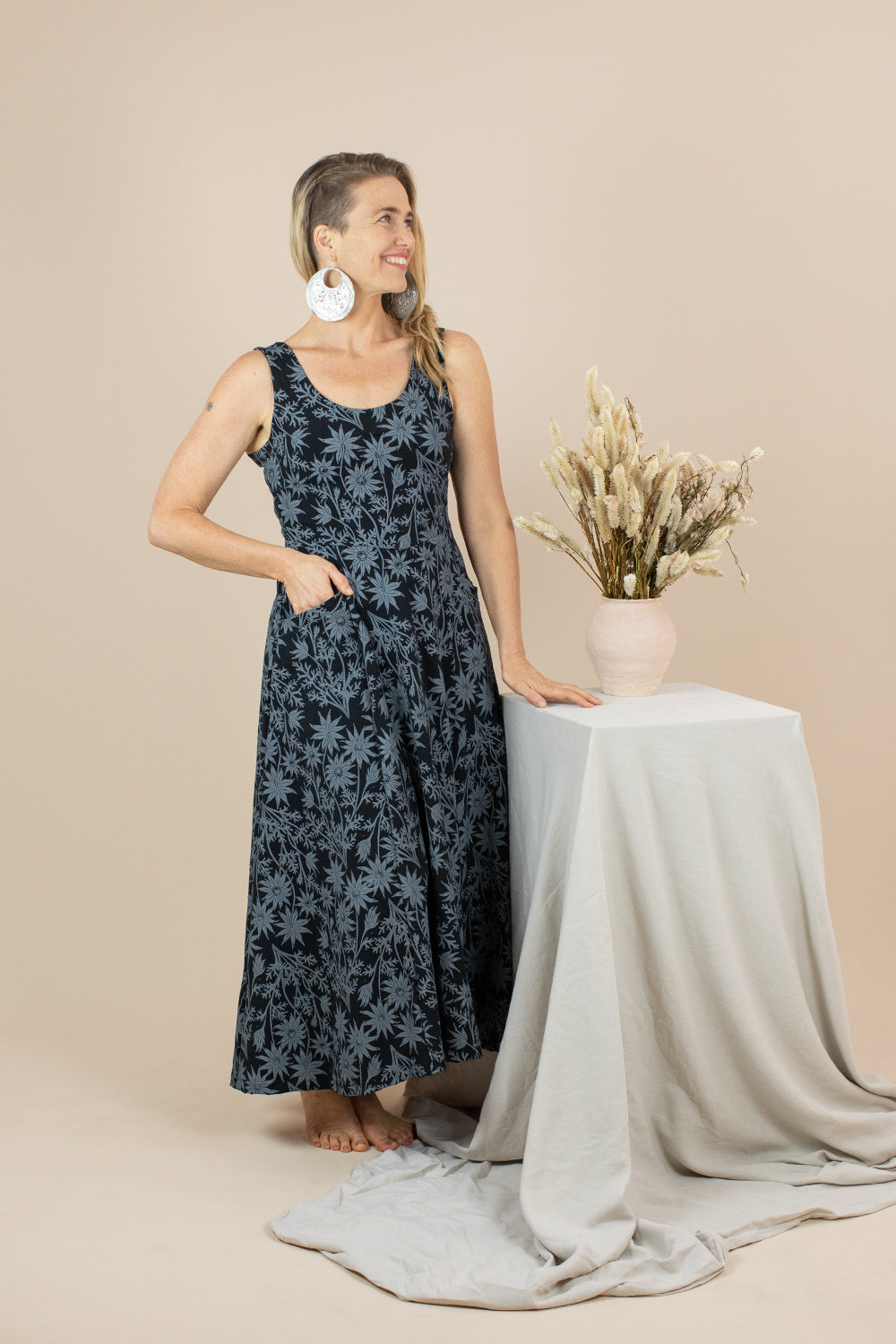 Flow Dress - Flannel Flower Print – Dalee Ella Prints